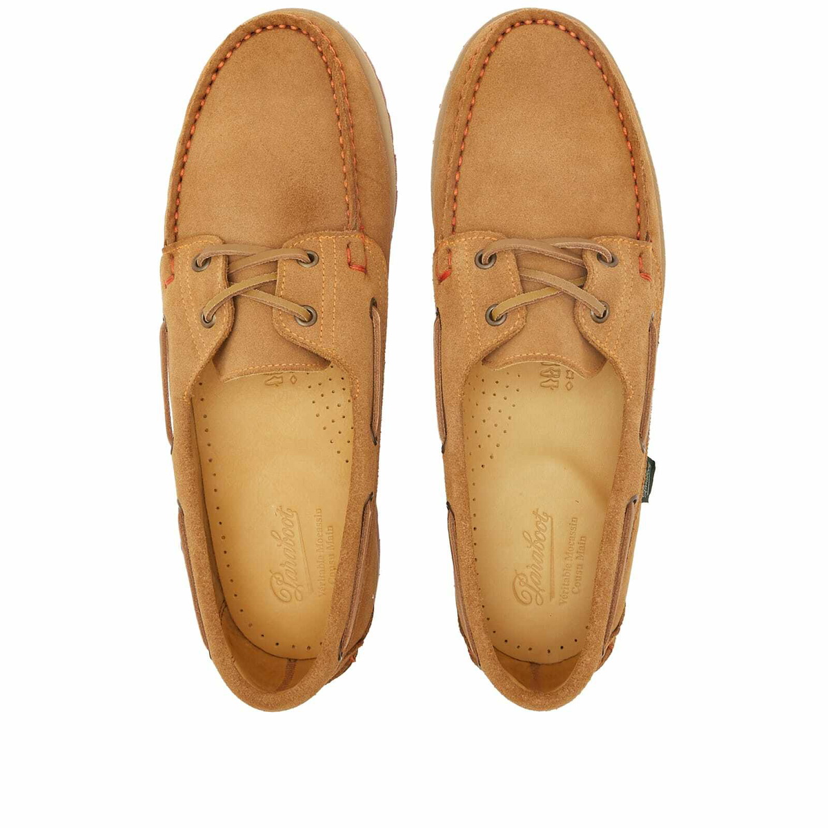 Paraboot Men's Malo Boat Shoe in Camel Nubuck Paraboot