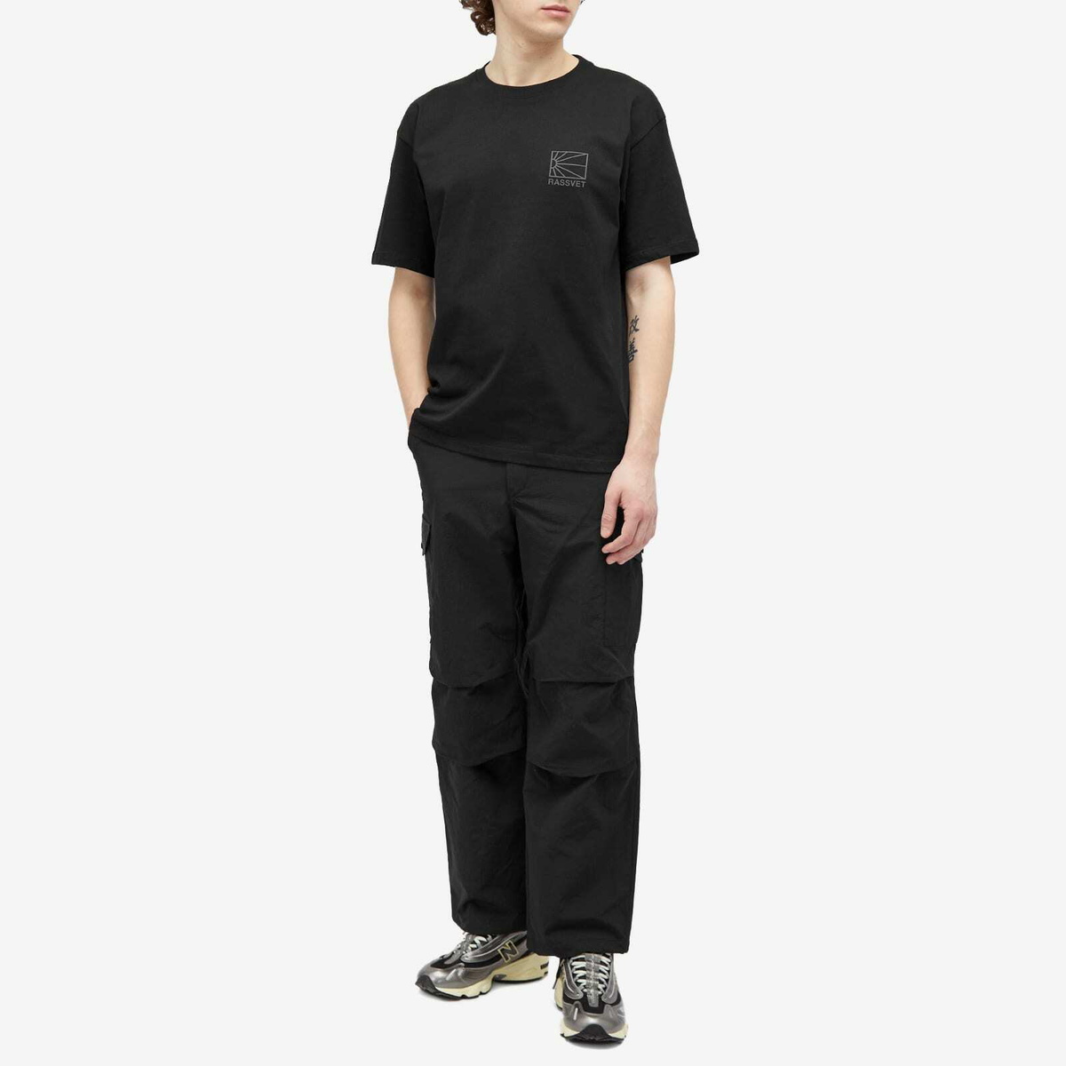 PACCBET Men's Mini Logo T-Shirt in Black PACCBET