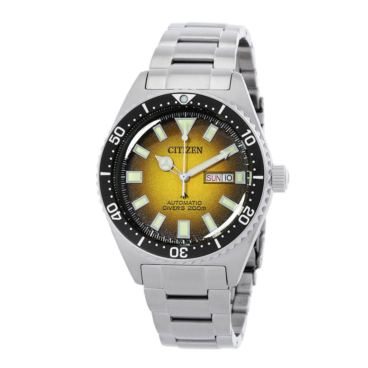 Citizen Promaster Marine Automatic Yellow Dial Mens Watch NY0120-52X ...
