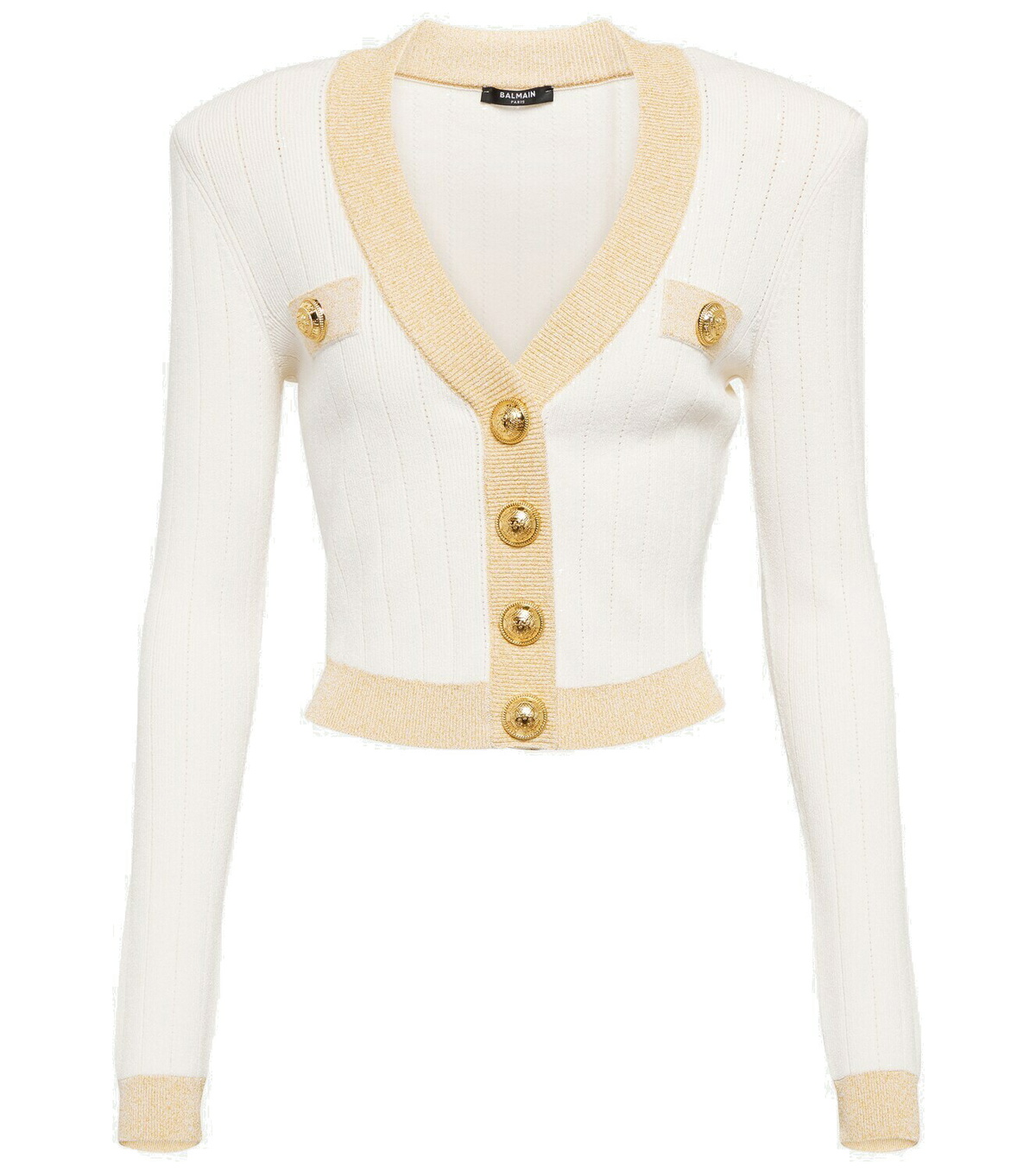 Balmain - Metallic knit cardigan Balmain