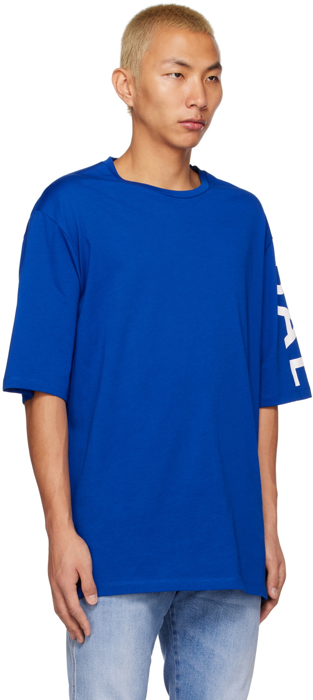Balmain Blue Printed T-Shirt Balmain