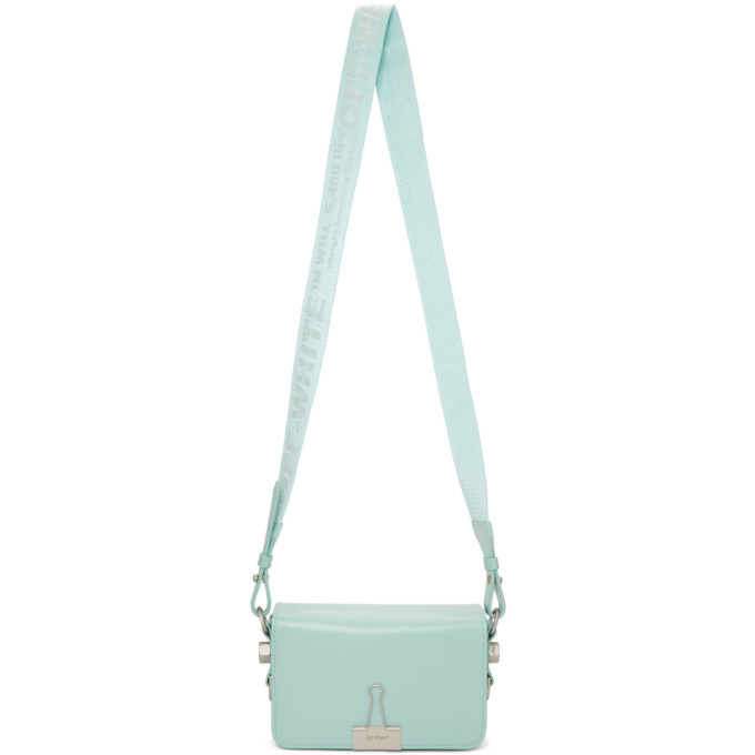 Off-White Blue Mini Flap Bag Off-White