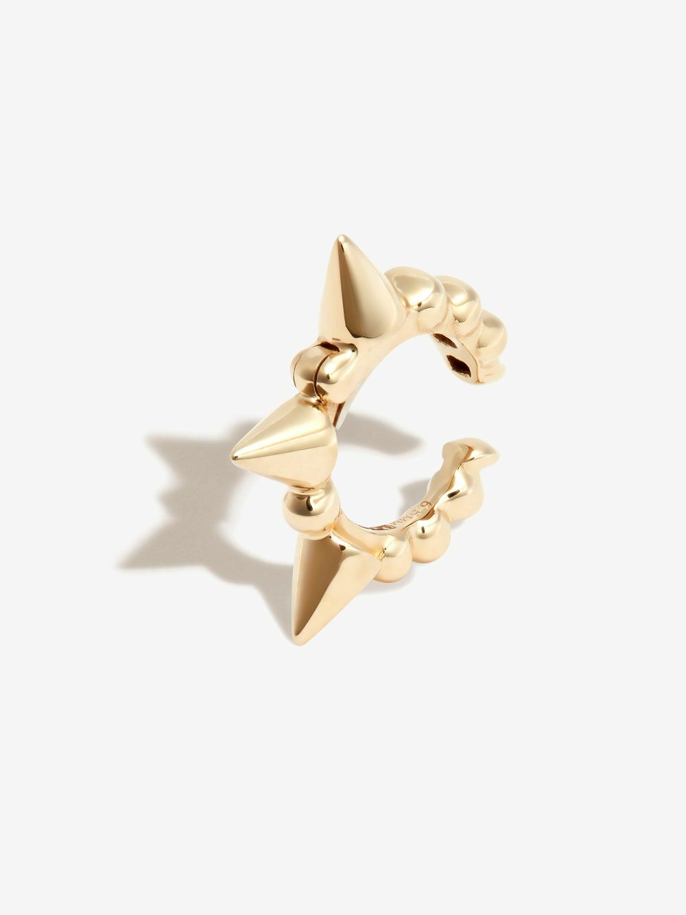 MARIA TASH 14K Yellow Gold Granulated Triple Short Spike Ear Cuff Maria ...