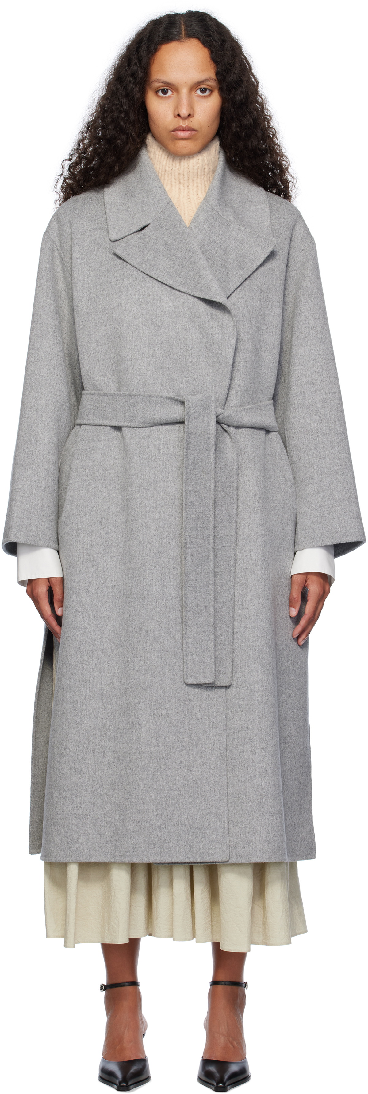 Max Mara Gray Olanda Coat Max Mara