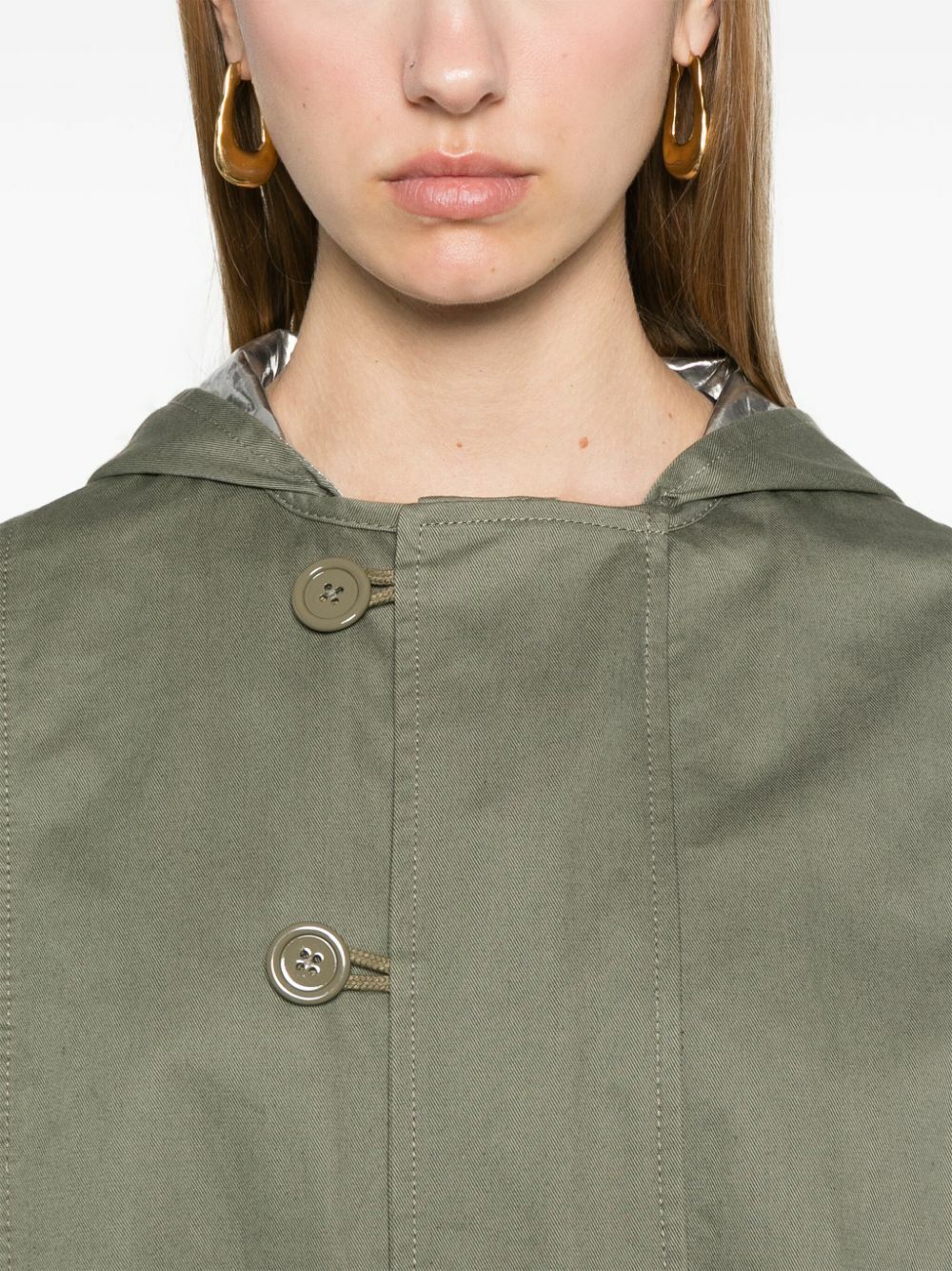 Rabanne Green Reversible Parka Coat Paco Rabanne