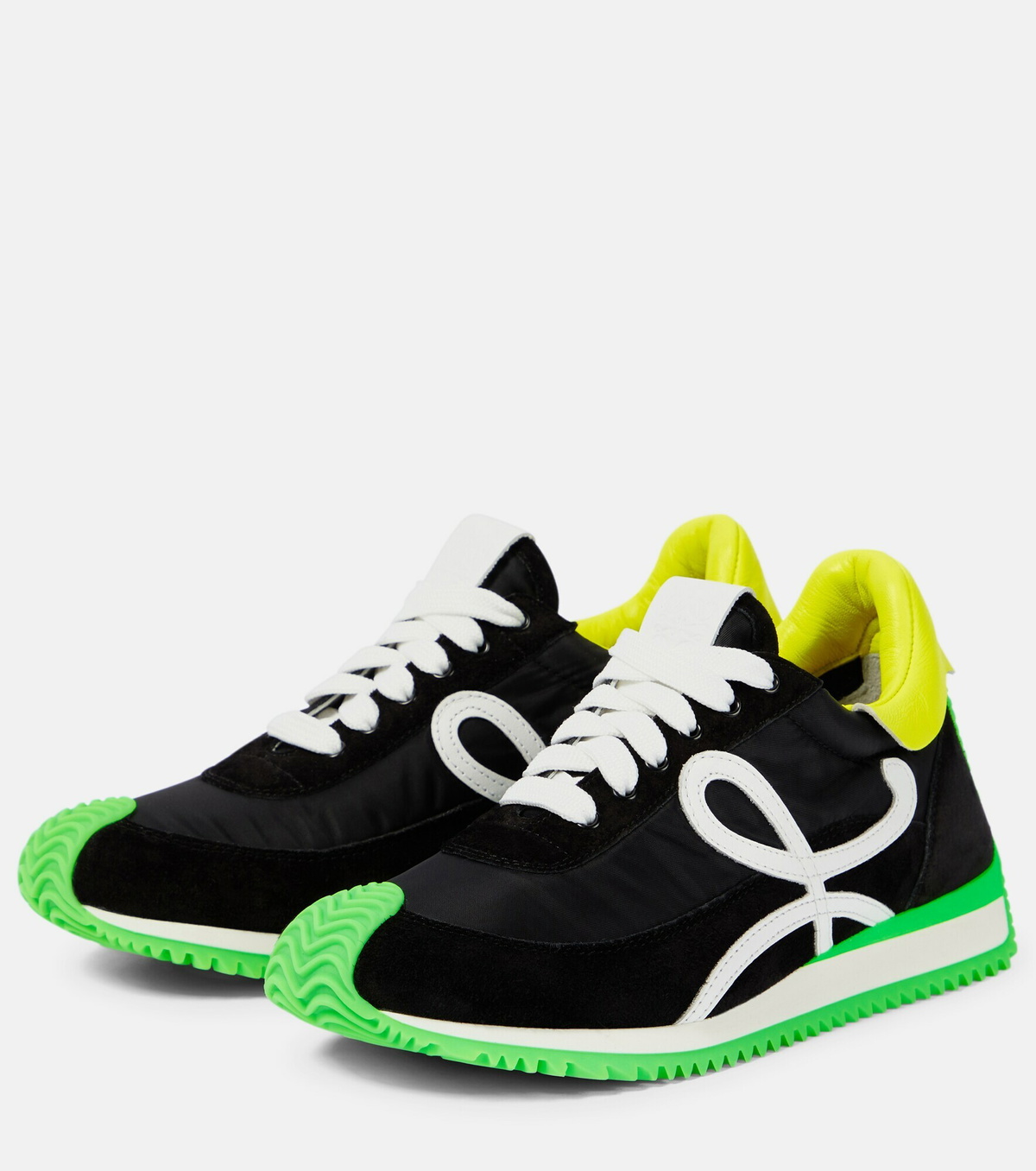 Loewe - Flow suede-paneled sneakers Loewe