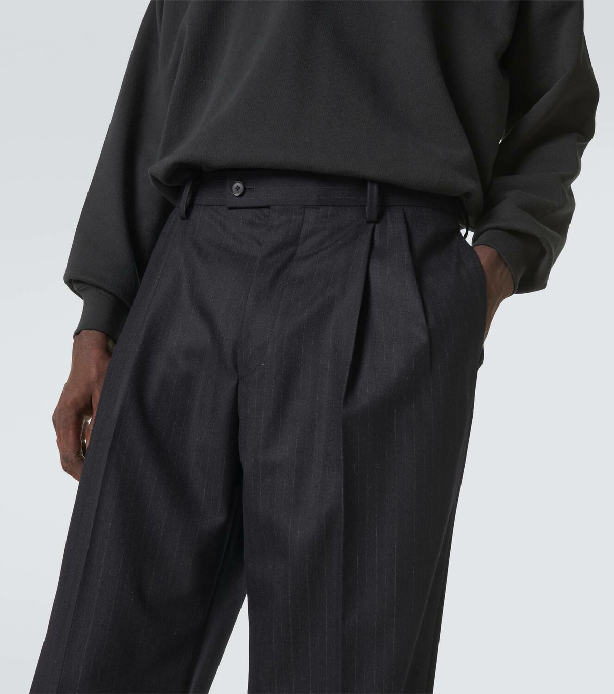 Auralee Wool and silk flannel wide-leg pants Auralee