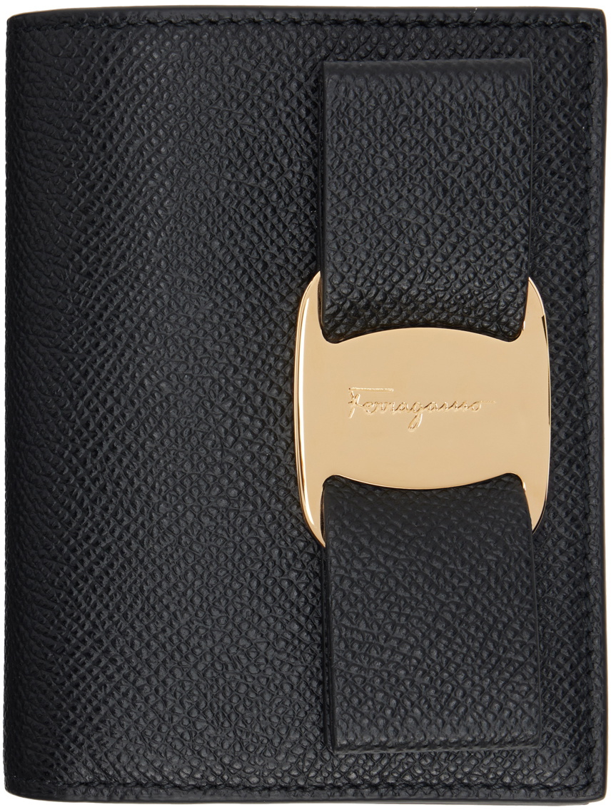 Salvatore Ferragamo Black Vara Bow Wallet Salvatore Ferragamo