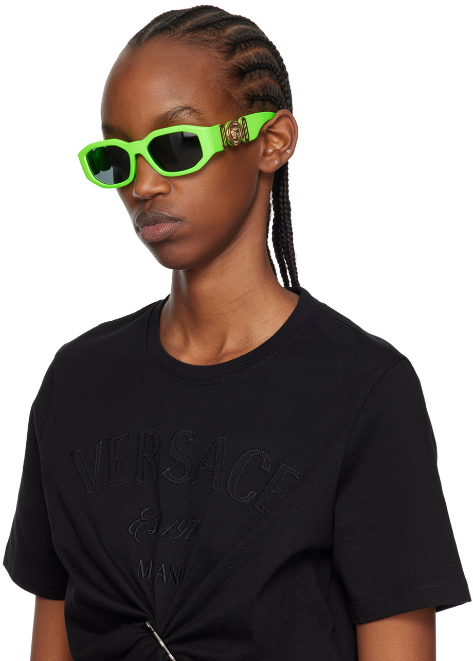 Versace Green Medusa Biggie Sunglasses Versace