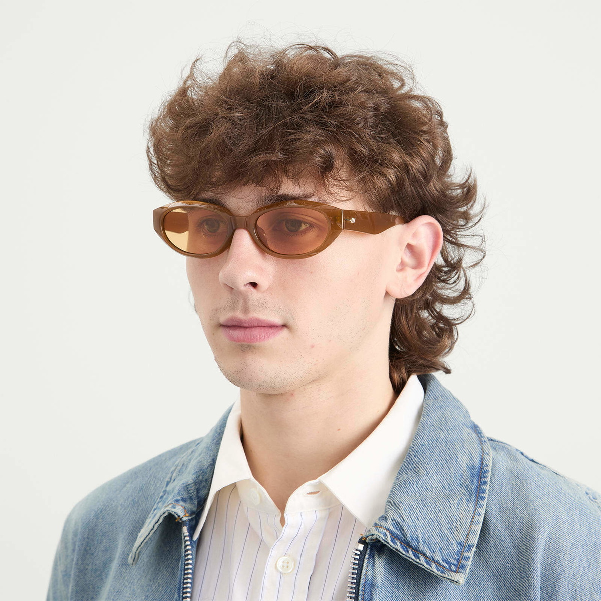 Le Specs Le Bijou Sunglasses in Toffee/Mustard Mono Le Specs