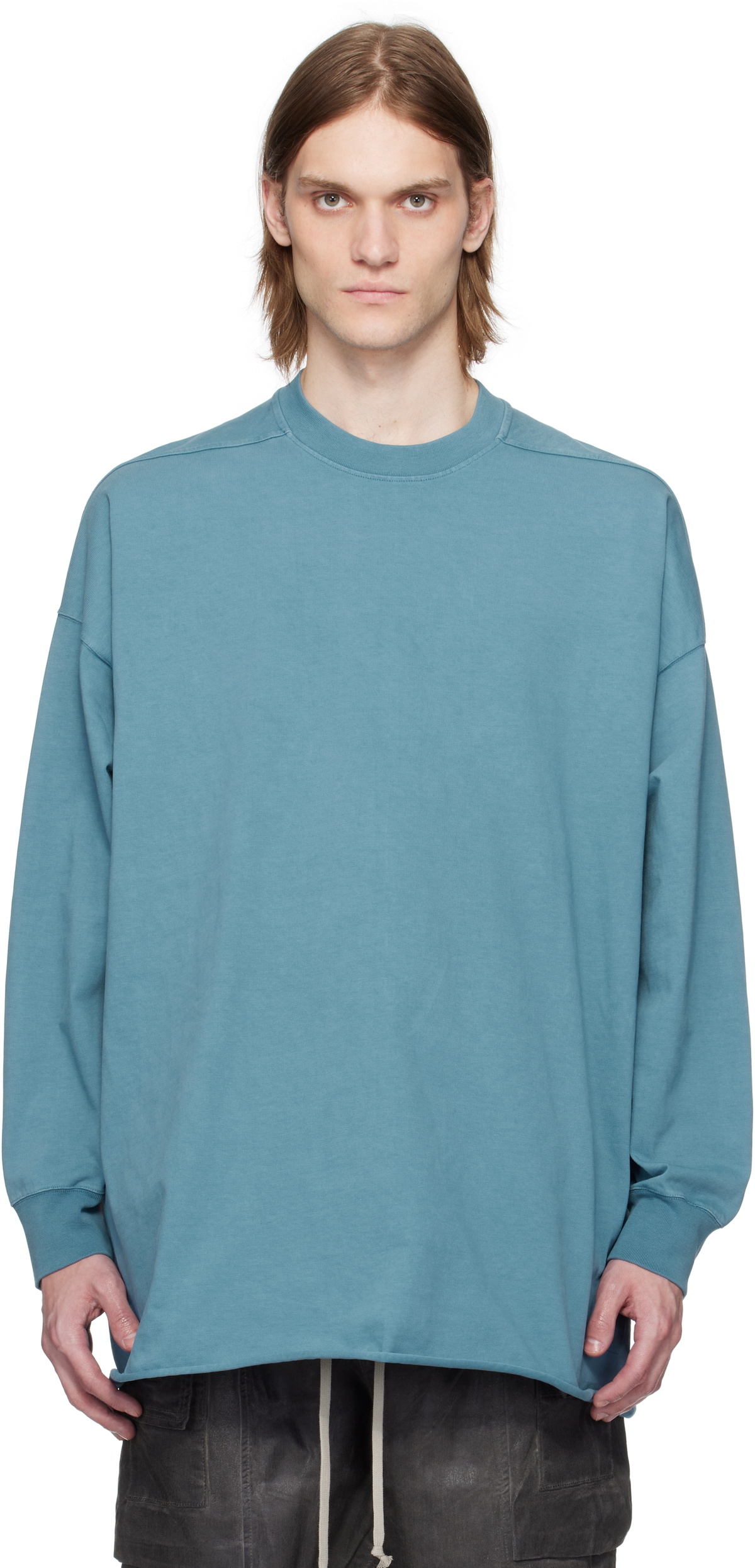 Rick Owens DRKSHDW Blue Hollywood Tommy LS T-shirt Rick Owens Drkshdw