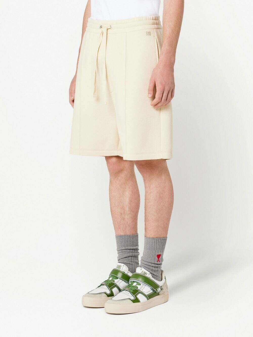AMI PARIS - Wool Blend Trackshorts AMI