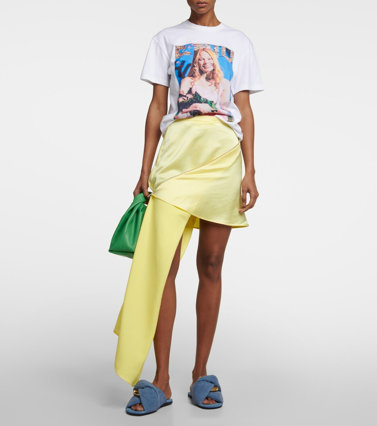 JW Anderson - Asymmetric crêpe miniskirt JW Anderson