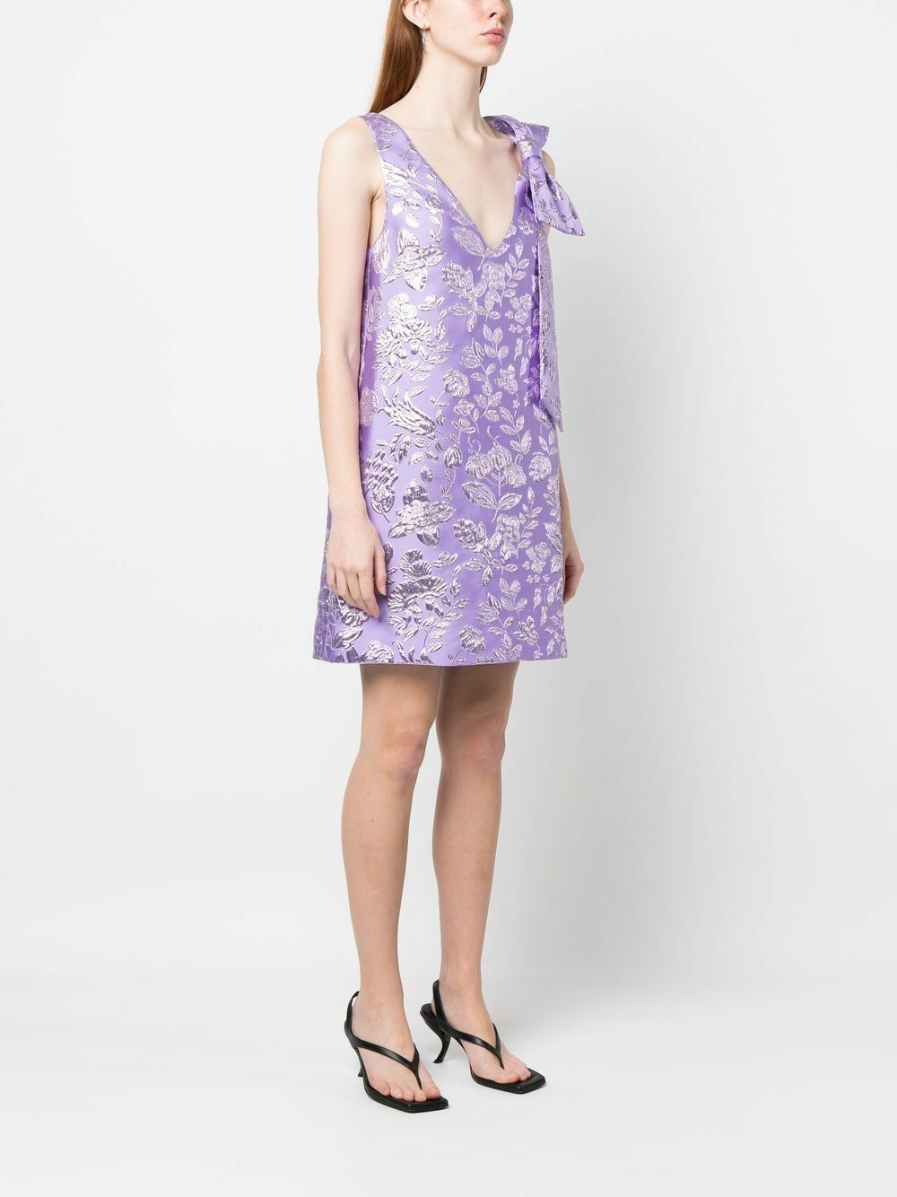 PAROSH - V-necked Mini Dress Parosh