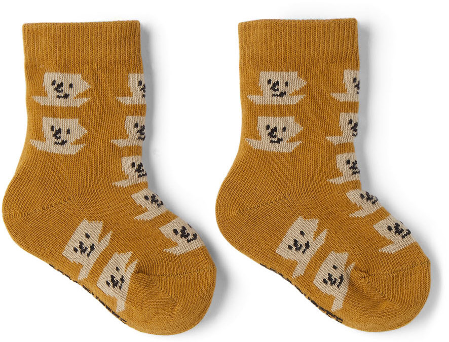 Bobo Choses Baby Tan Cup Of Tea All Over Socks Bobo Choses