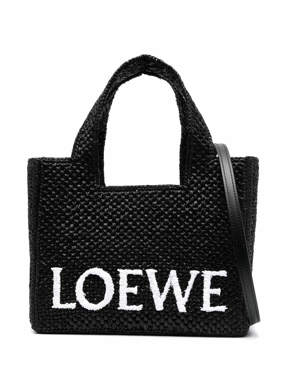 LOEWE - Loewe Font Small Raffia Tote Bag Loewe