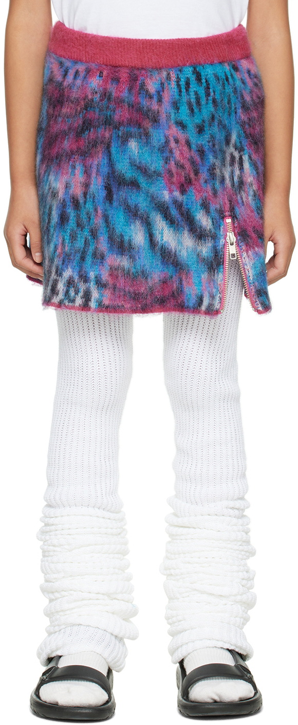 Doublet Kids Blue & Pink Leopard Skirt Doublet