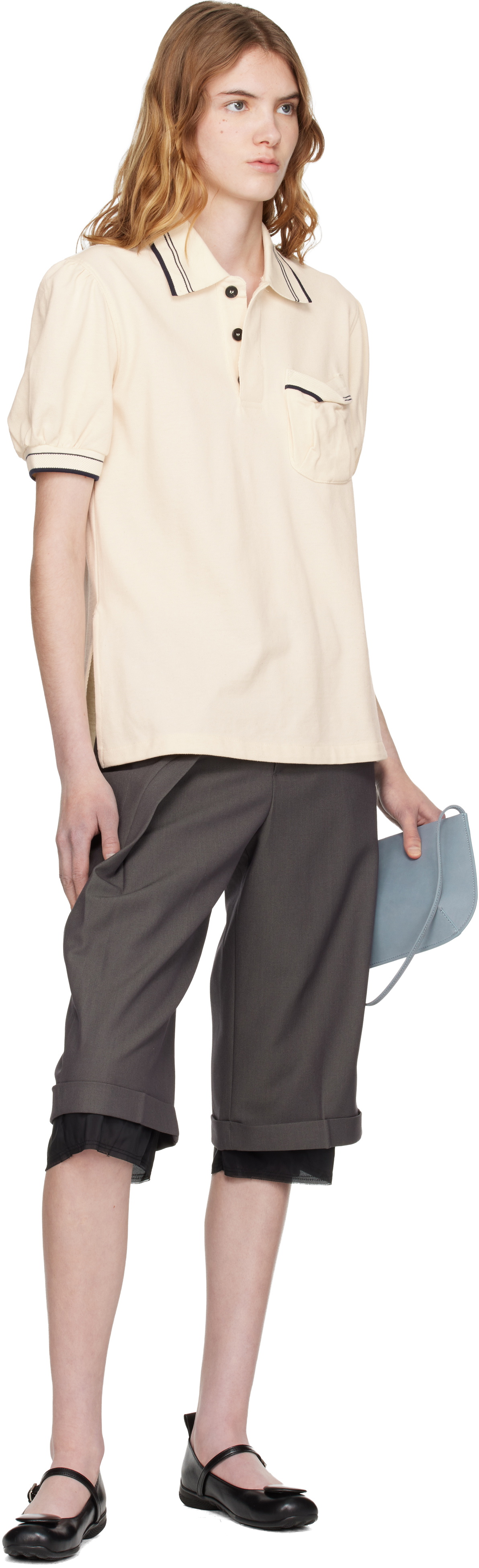 OPEN YY Black Badge Appliqué Flats OPEN YY