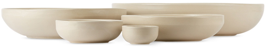 FRAMA Beige Shallow Bowl Set Frama