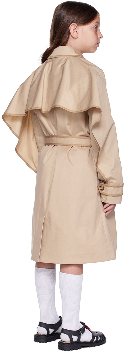 Burberry Kids Beige Belted Trench Coat Burberry