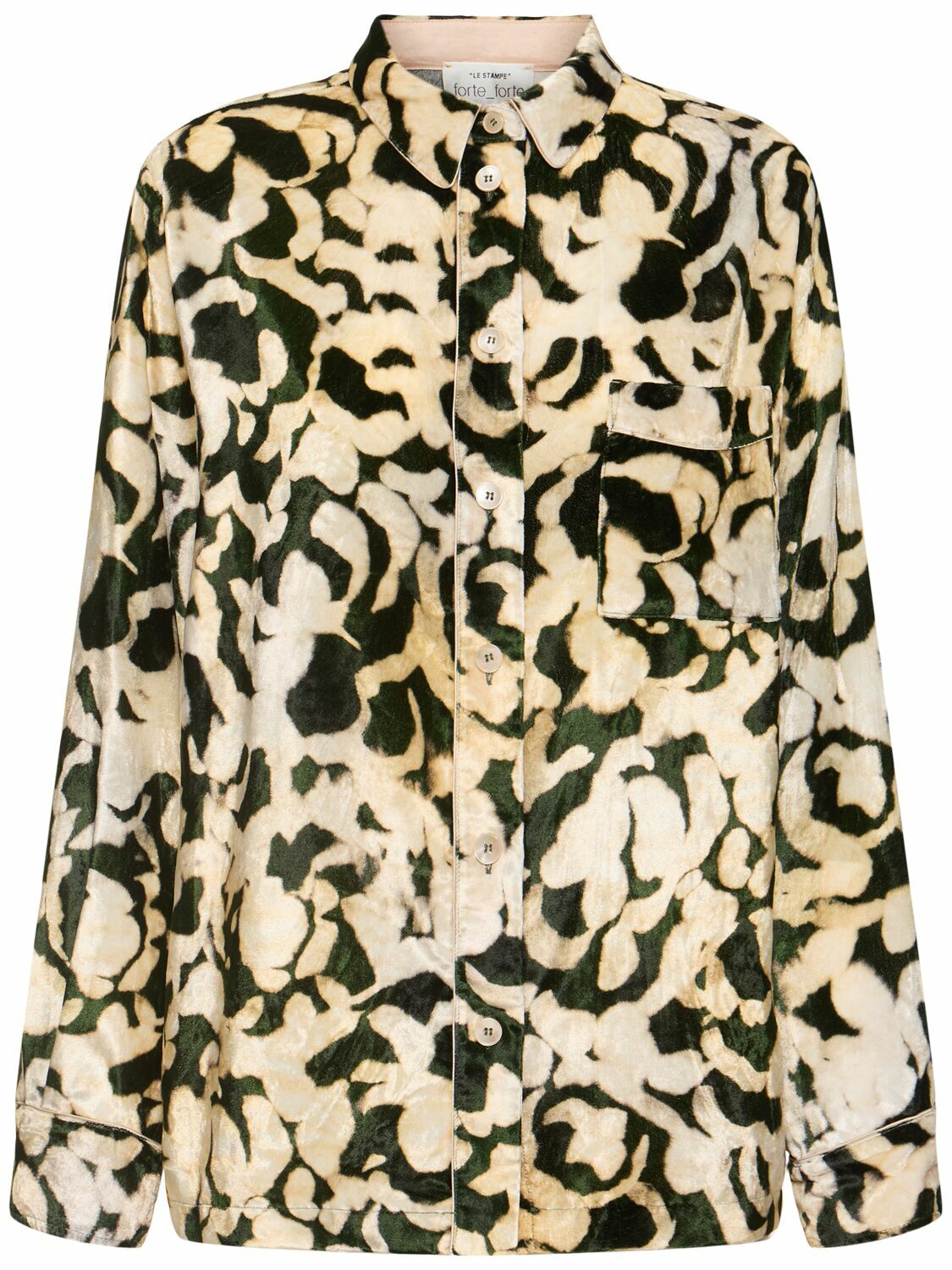 FORTE_FORTE Printed Velvet Shirt Forte Forte