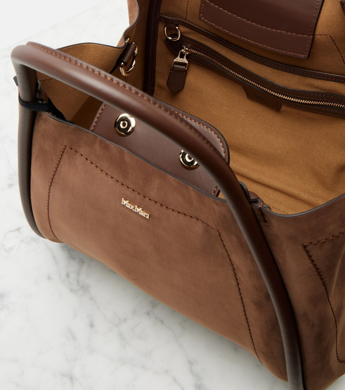 Max Mara Marine Small suede tote bag Max Mara