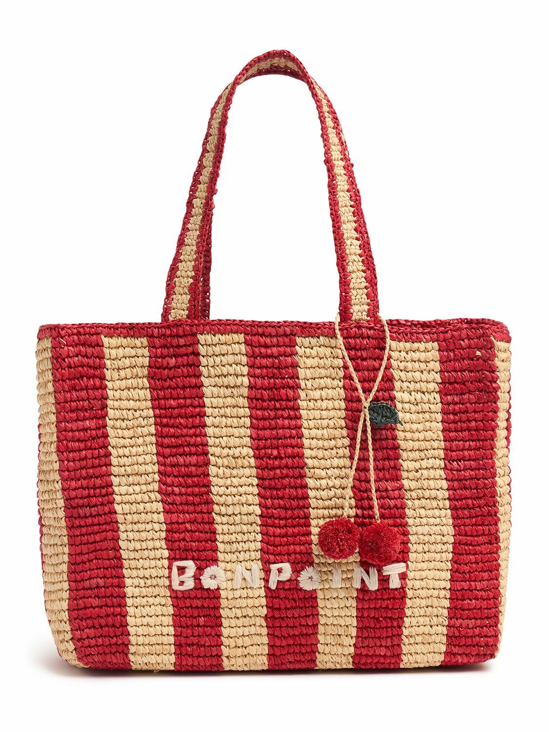 BONPOINT Raffia Tote Bag with logo Bonpoint