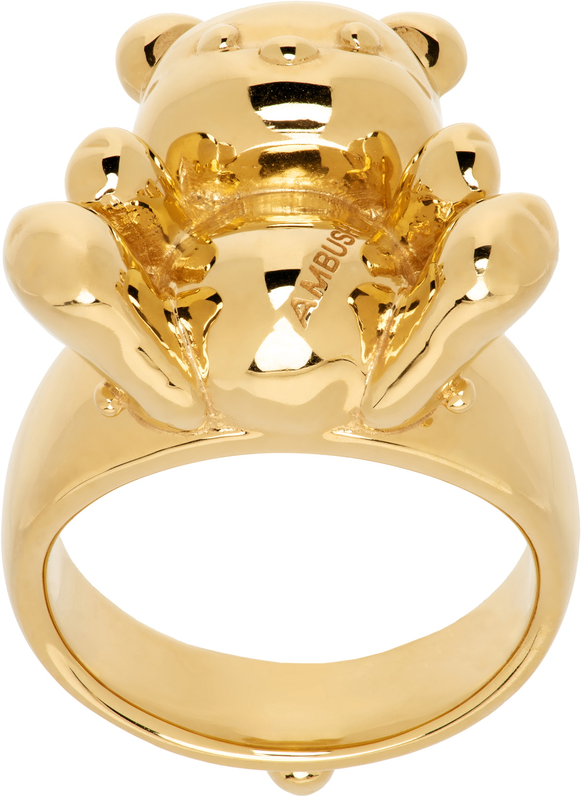 AMBUSH Gold Inflated Teddy Bear Ring Ambush