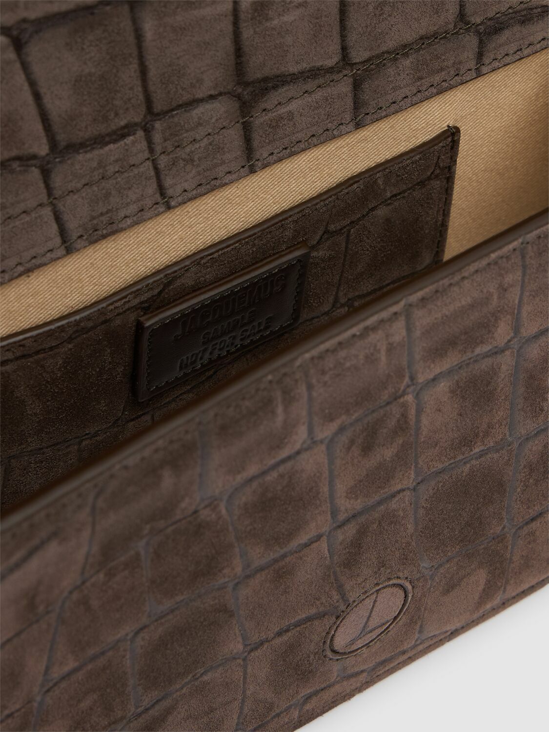 JACQUEMUS Le Grand Bambino Croc Suede Bag Jacquemus