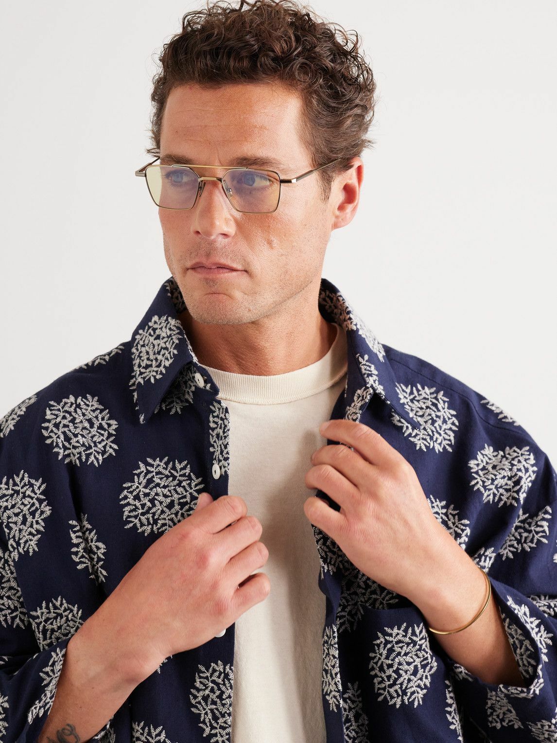 Native Sons - Yeager Explorer Square-Frame Gold-Tone Sunglasses Native Sons