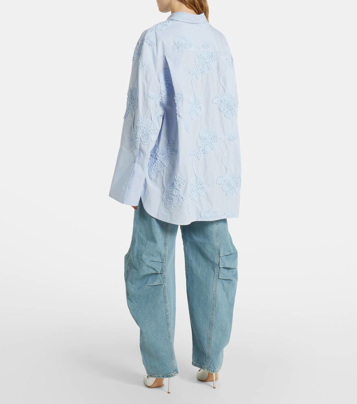 Rotate Floral oversized cotton shirt ROTATE Birger Christensen