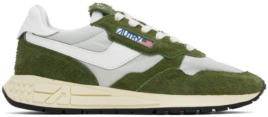 AUTRY Green & White Reelwind Low Sneakers Autry
