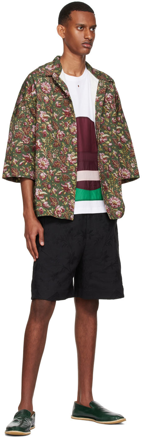 By Walid Black Cotton Shorts By Walid