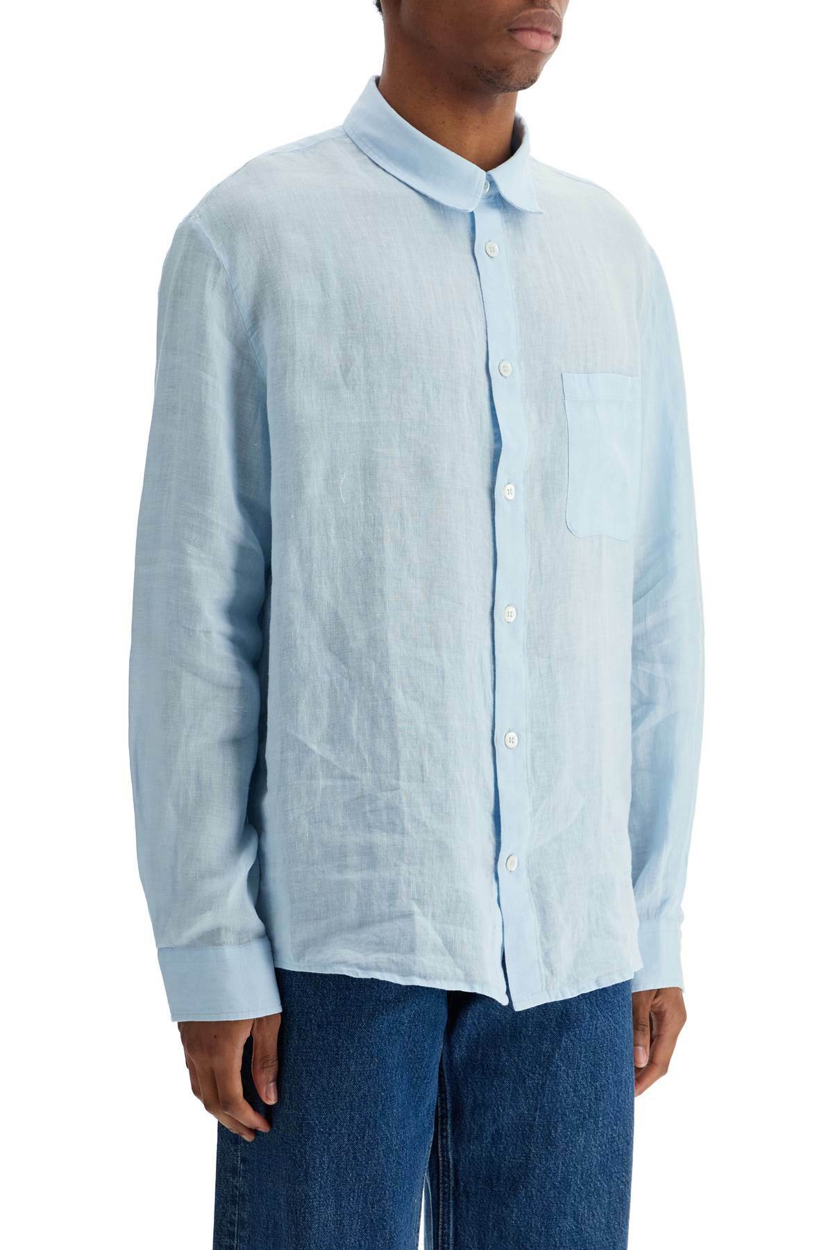 A. P.C. light blue linen shirt wide fit Light blue A.P.C.