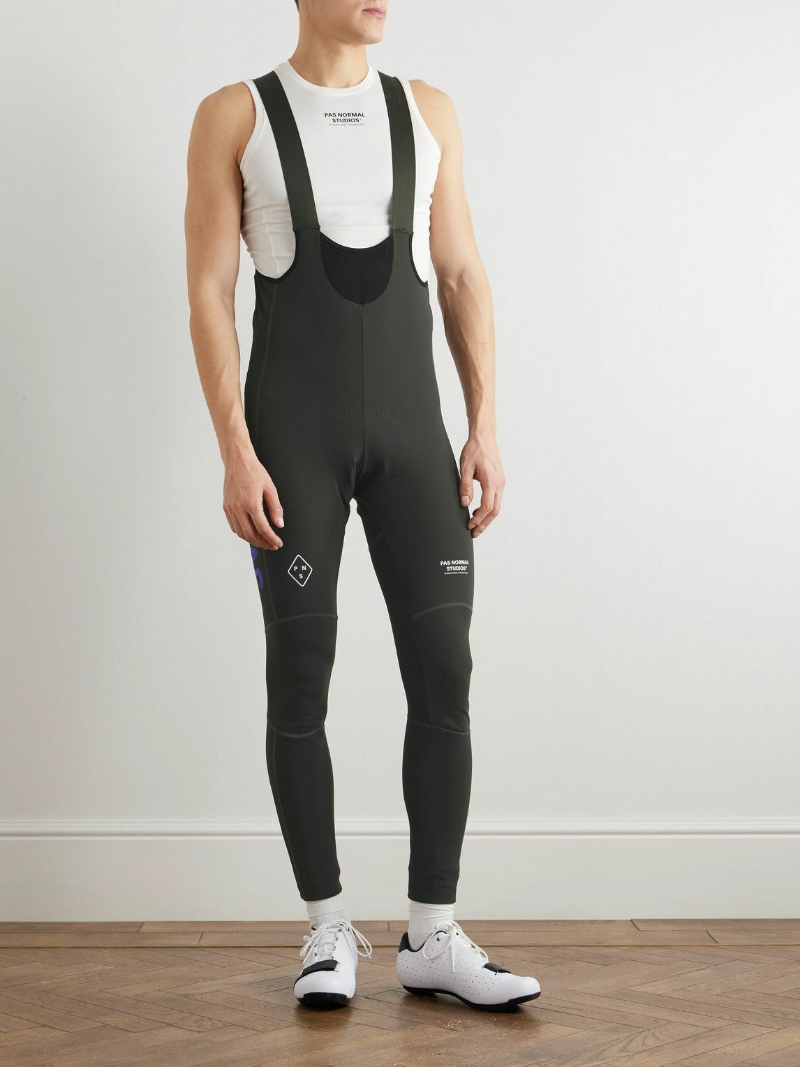Pas Normal Studios - Mechanism Deep Winter Logo-Print Stretch-Jersey and Mesh Cycling Bib Tights ...