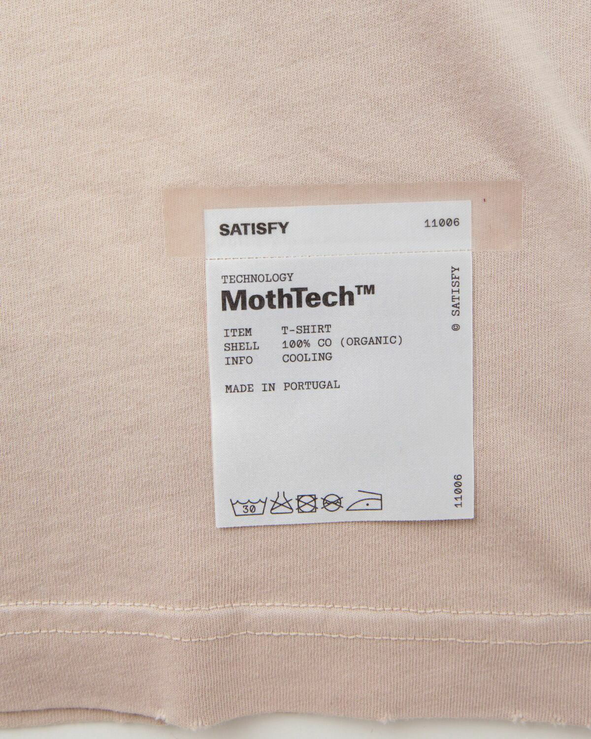 Satisfy Running Moth Tech T Shirt Beige Shortsleeves Satisfy