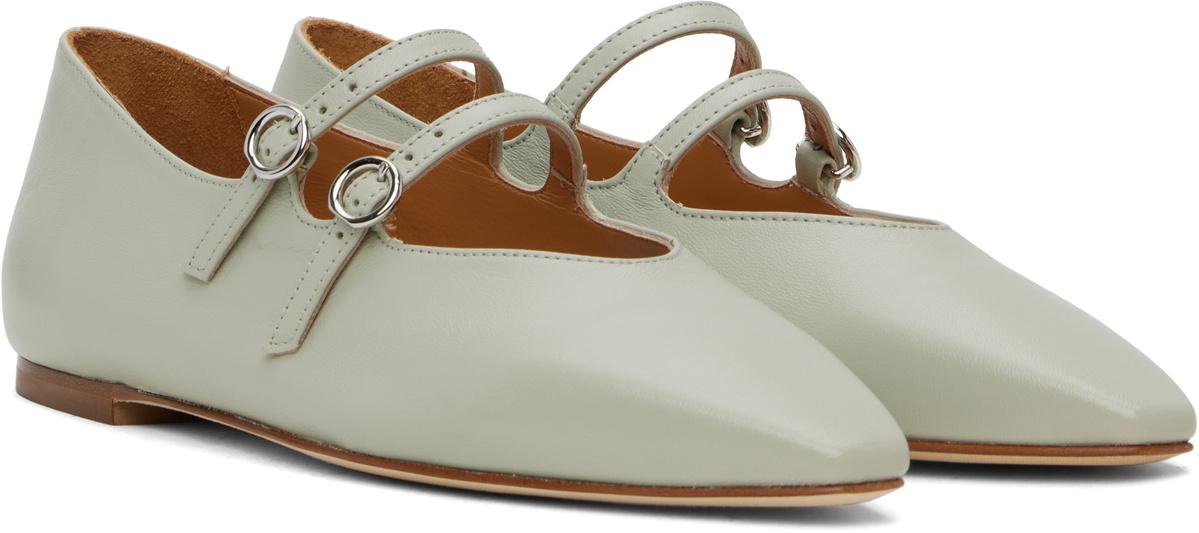 Aeyde Gray Franny Ballerina Flats Aeyde