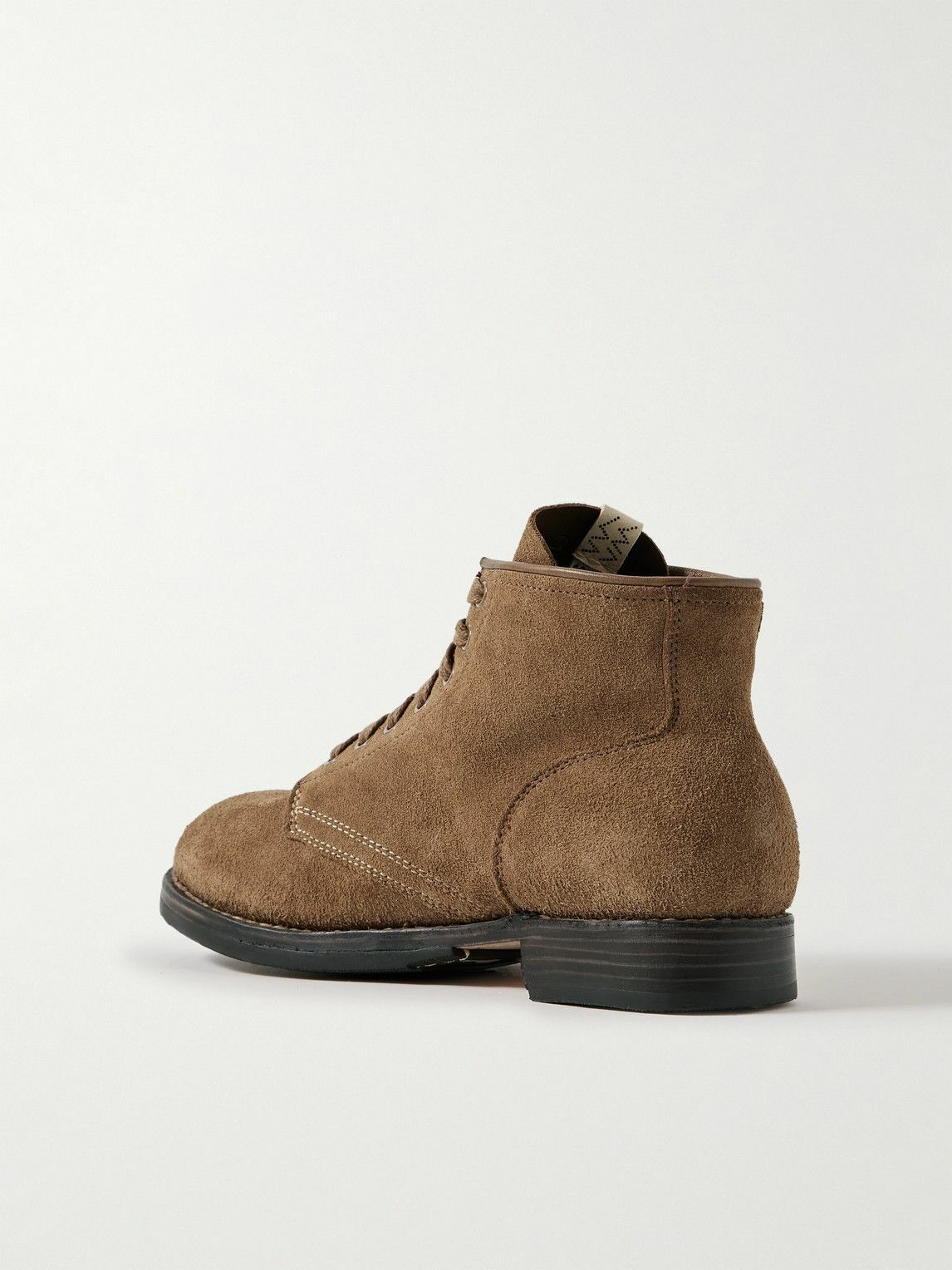 Visvim - Brigadier-Folk Leather-Trimmed Suede Boots - Brown Visvim