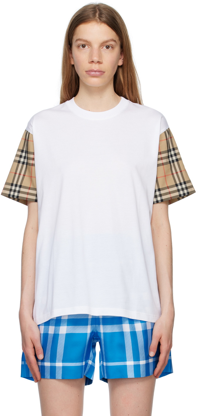 Burberry White Vintage Check T-Shirt Burberry