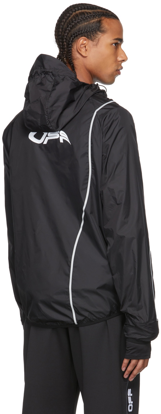 Off-White Black & Orange Active Logo Zip-Up Running Jacket Off-White