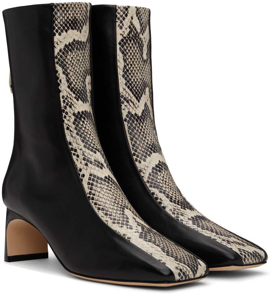 Aeyde Black & Off-White Manu Boots Aeyde