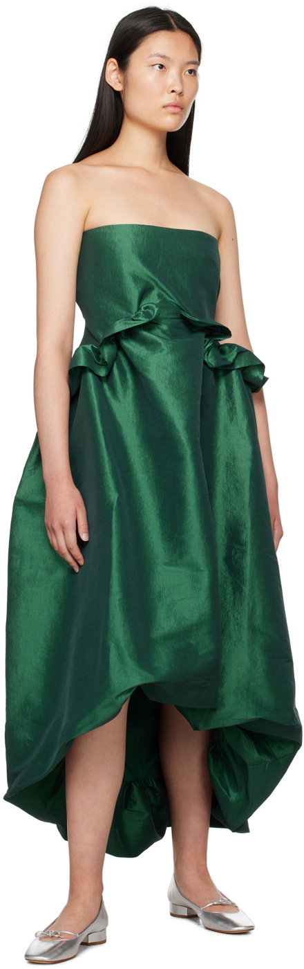 Kika Vargas SSENSE Exclusive Green Midi Dress Kika Vargas