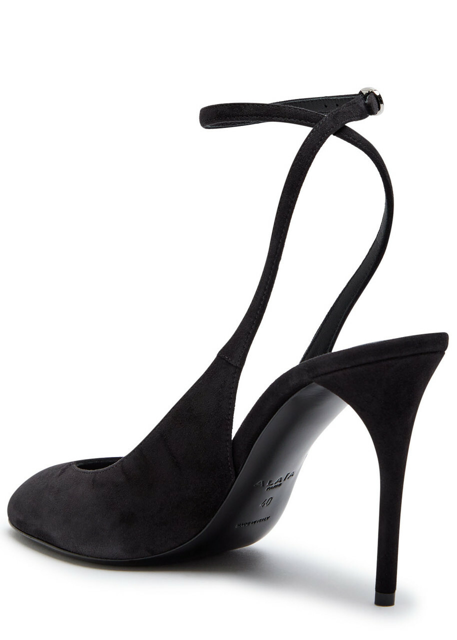 Alaïa Decollete 90 Suede Slingback Pumps ALAÏA