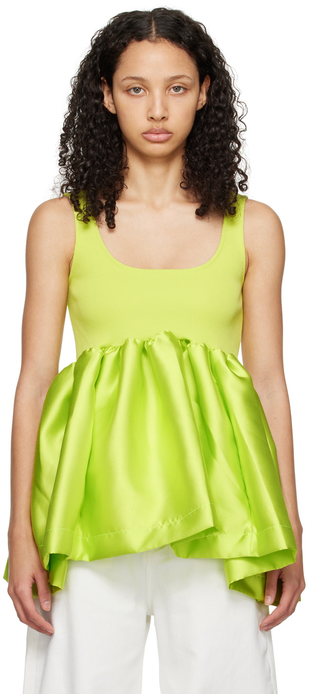 Marques Almeida Green Puff Hem Blouse Marques Almeida