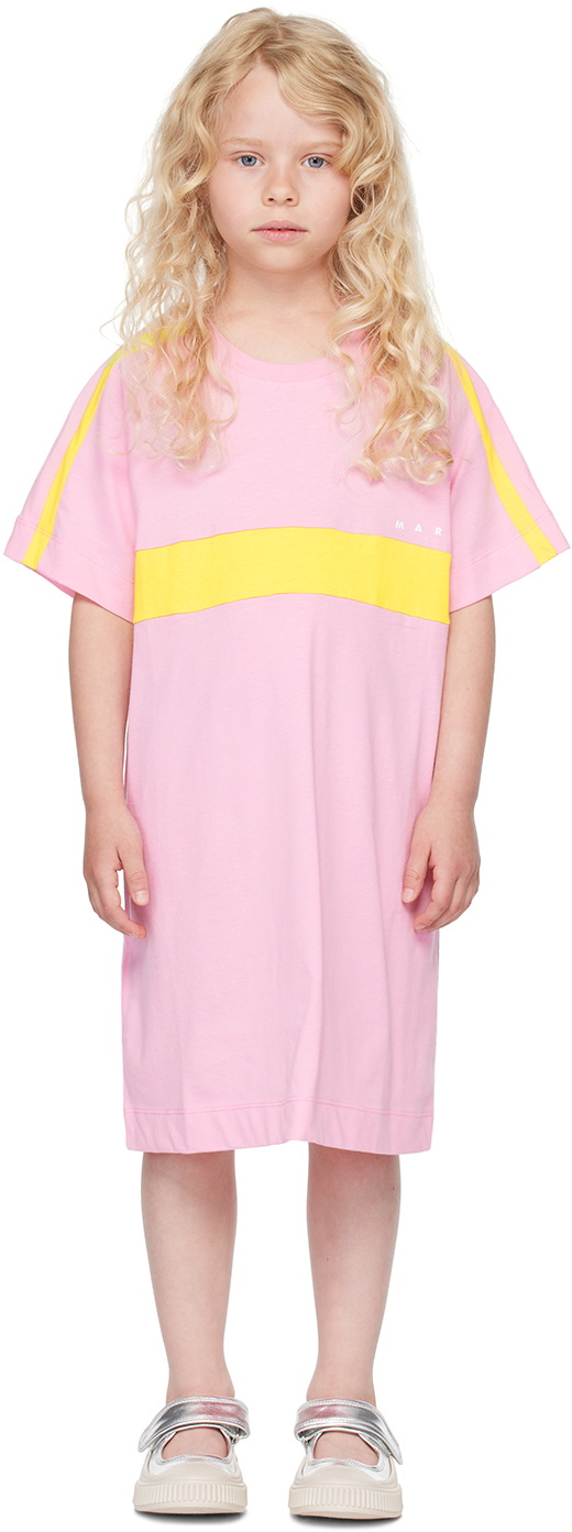 Marni Kids Pink Raglan Sleeve Dress Marni