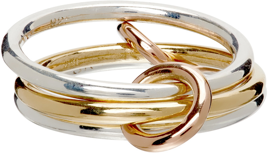 Spinelli Kilcollin Gold & Silver Solarium Three-Link Ring Spinelli ...