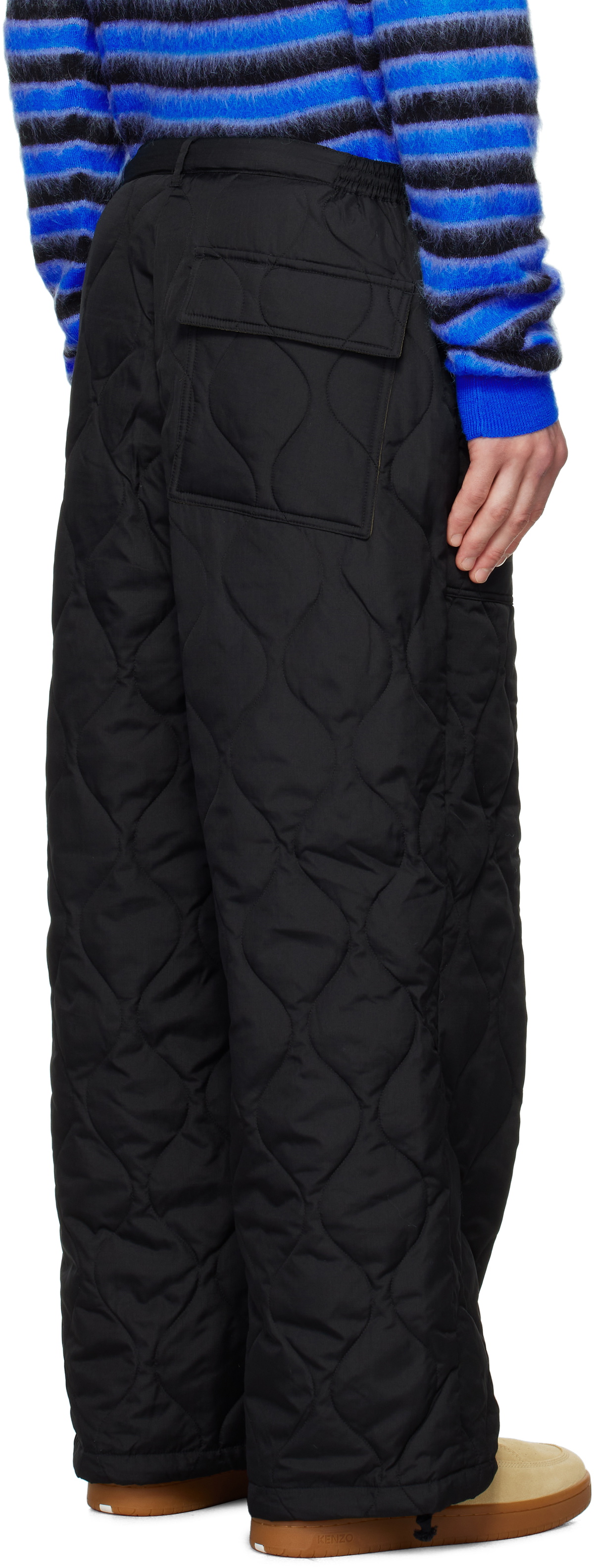 TAION Black Military Down Trousers Taion Extra