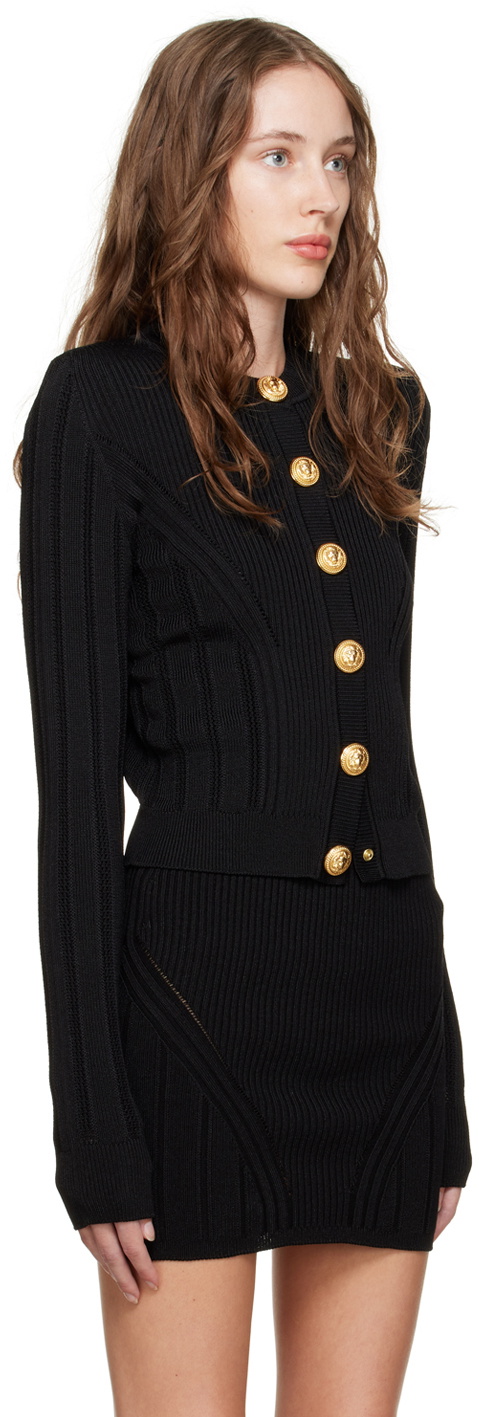 Balmain Black Button Cardigan Balmain