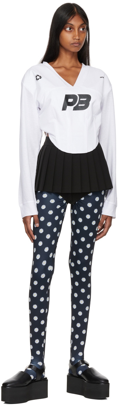 Pushbutton SSENSE Exclusive Black Pleated Skort Pushbutton