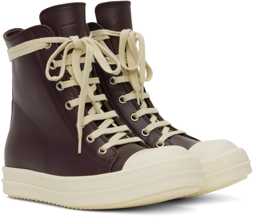 Rick Owens Purple High Sneakers Rick Owens